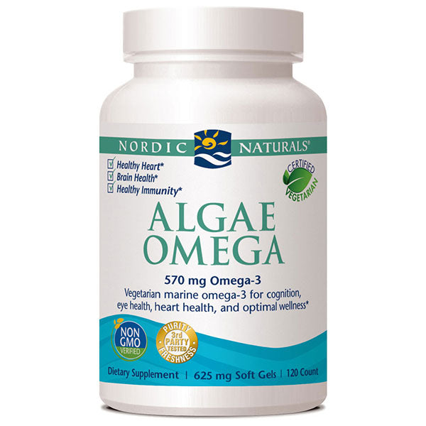 Algae Omega, Vegetarian Omega-3, 120 Softgels, Nordic Naturals ...