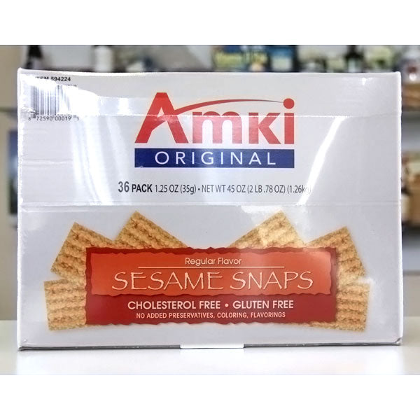Amki Original Sesame Snaps, Regular Flavor, 36 Pack (45 oz ...