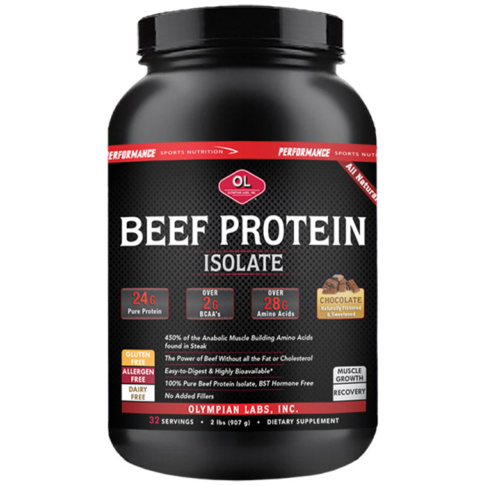 Beef Protein Isolate - Chocolate, All Natural, 2 lb (32 Servings ...