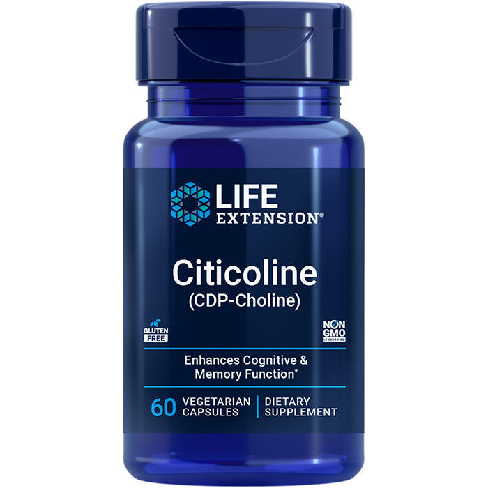 Citicoline (CDP-Choline), 60 Vegetarian Capsules, Life Extension ...