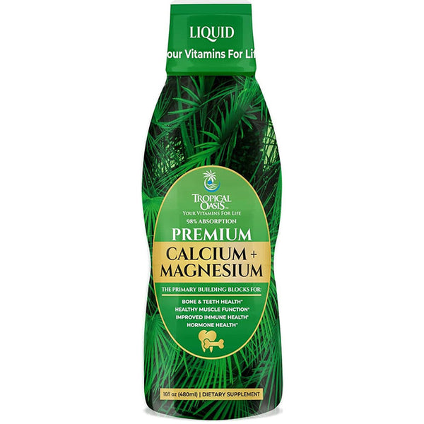 Liquid Calcium Magnesium with Vitamin D, 16 oz, Tropical Oasis ...