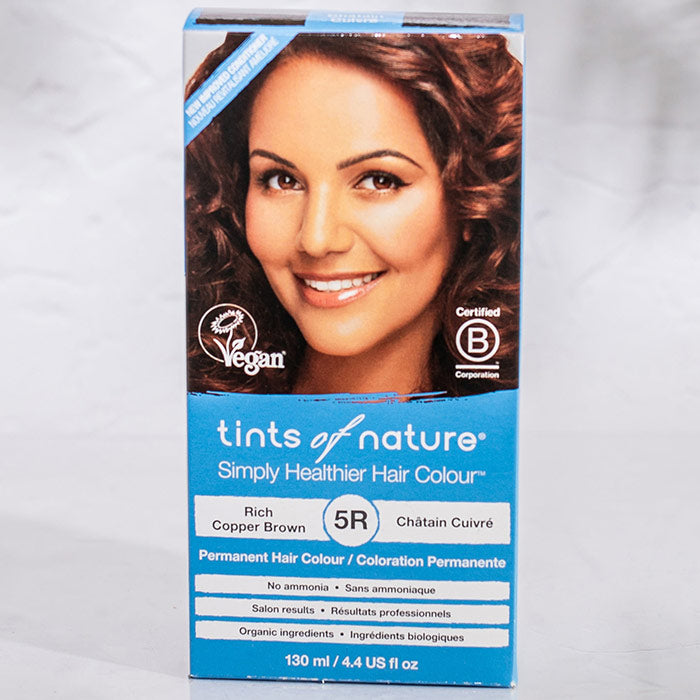 Permanent Hair Colour 5R Rich Copper Brown, 4.4 oz, Tints of Nature ...
