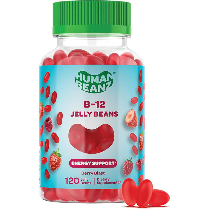 Vitamin B12 Jelly Bean Gummies for Adults, 120 Jelly Beans, Human Beanz ...