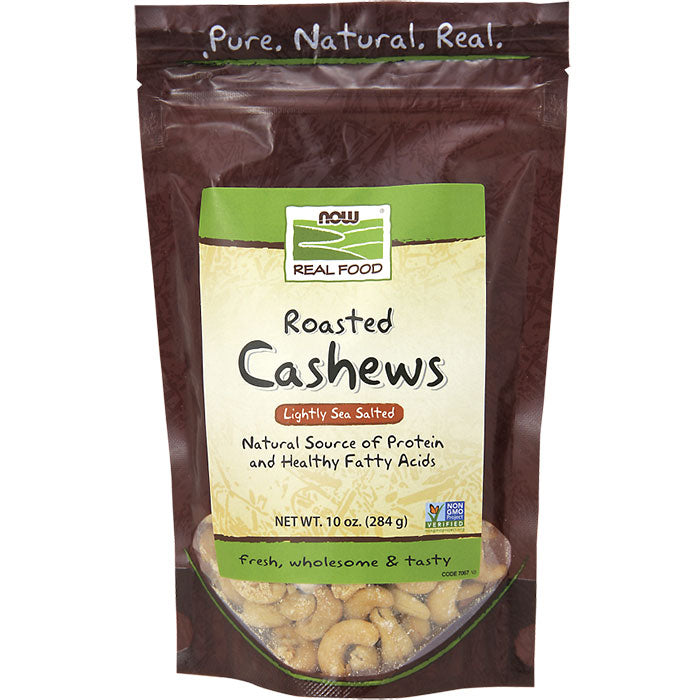 Roasted Cashews, Lightly Sea Salted, 10 oz, NOW Foods ...