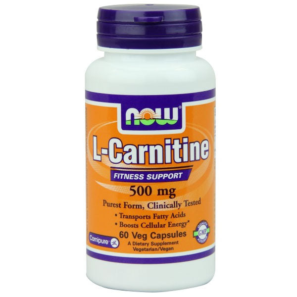 L-Carnitine 500 mg 60 Caps, NOW Foods | vitaspringsunday.com ...