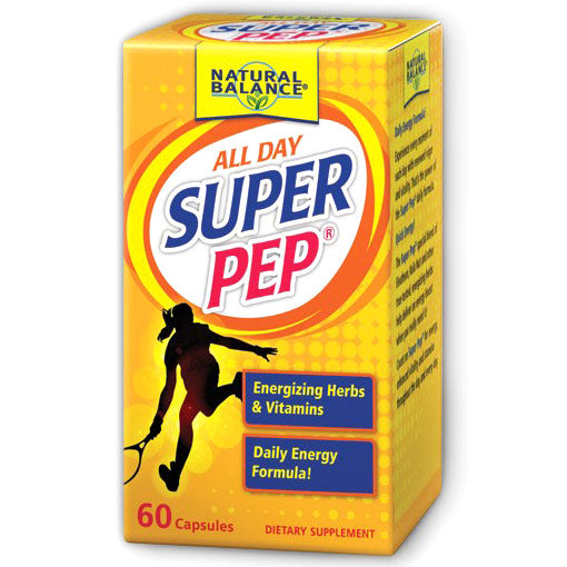 Super Pep, Daily Energy Formula with Vitamins, 60 Capsules, Natural Ba ...